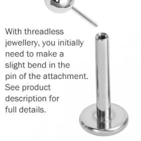 Threadless Titanium Lightning Bolt Attachment
