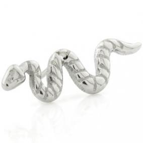 Threadless Titanium Long-Embossed Snake Attachment
